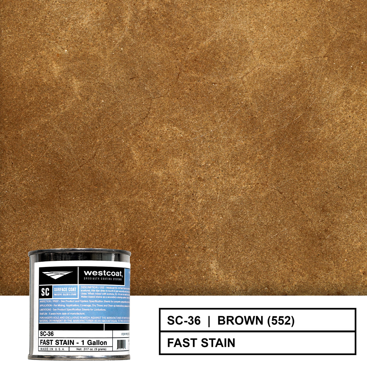 Westcoat SC-36 Fast Stain - 1 Gallon – Concrete Exchange