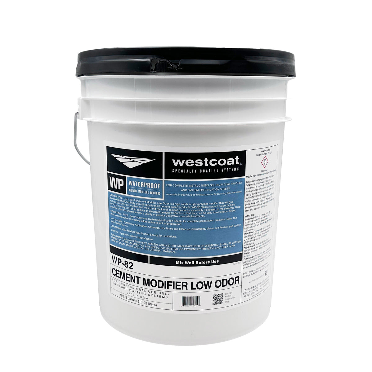 Westcoat WP-82 Low Odor Acrylic Polymer Cement Modifier | 5 Gallon ...