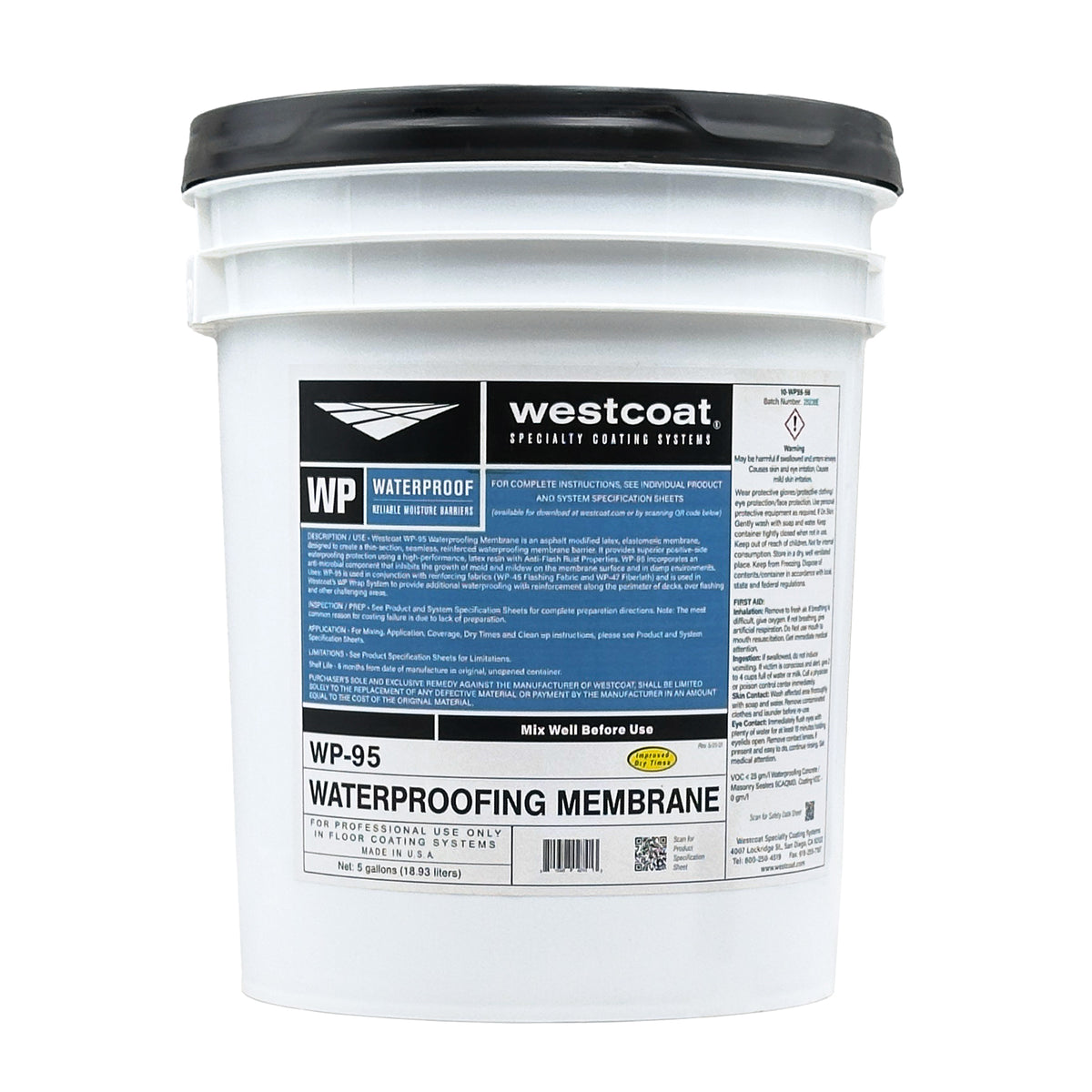 Westcoat WP-95 Waterproofing Membrane | 5 Gallon – Concrete Exchange