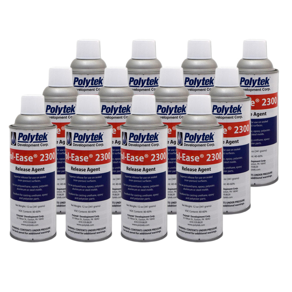 Case of 12 (Full Case) POLYTEK Pol-Ease 2300 Mold Release – Concrete ...